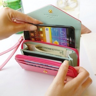 PINK Mobile Phone Bag Purse Change Purse Wallet With Card Pocket on Luulla