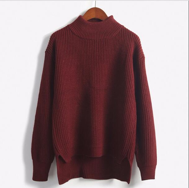 Women Harajuku High Collar Winter Sweater on Luulla