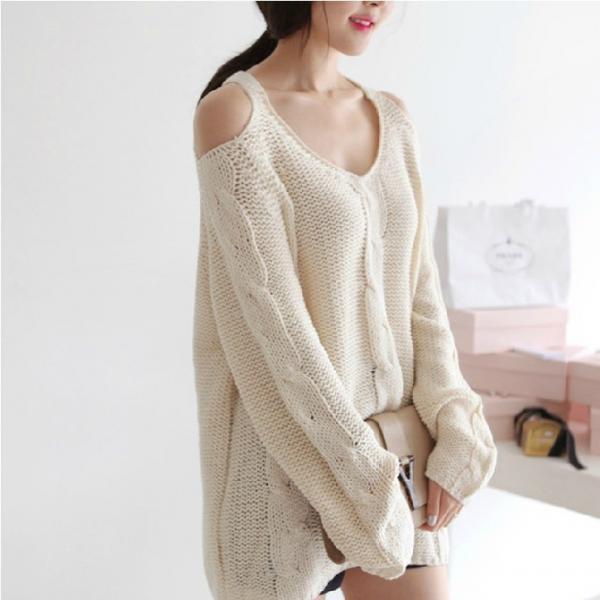 Strapless Loose Sweater on Luulla