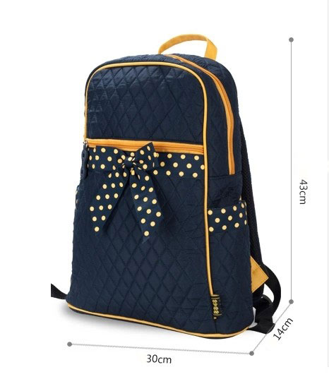 Nice Sweet Bow Dot Canvas Backpack on Luulla