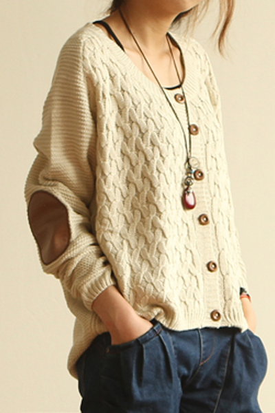 Style O Neck Long Sleeve Regular White Sweater On Luulla