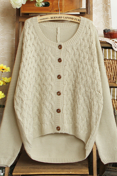Style O Neck Long Sleeve Regular White Sweater On Luulla