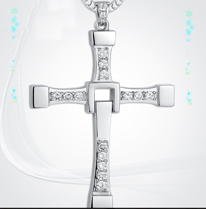 ''fast And Furious''men 925 Sterling Silver Cross Necklace on Luulla